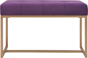 Lavice 80 cm fialová sametová 247557