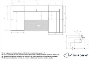 Béžová rozkládací modulární rohová pohovka s úložným prostorem (pravý roh) Lulu – Miuform