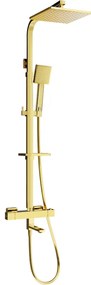 Mexen CQ45 vana-sprchový set s dešťovou sprchou a termostatickou baterií, zlatý - 779104595-50