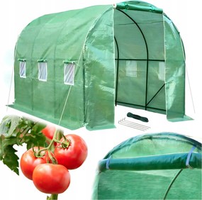 Silný fóliový tunel Zahradní skleník Stan rám Foliak 4x2,5x2 m 10 m2