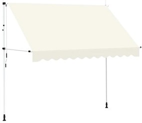Ručně zatahovací markýza 300 cm krémová 143696