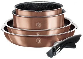 BERLINGERHAUS Sada nádobí s odnímatelnou rukojetí 9 ks Rosegold Metallic Line BH-6147