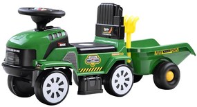 Mamido Dětské odrážedlo traktor Truck s přívěsem zelené