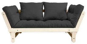 sofa BEAT by Karup - 73*162 cm natural (přírodní) + futon dark grey 734