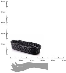Košík na příbor Sino Black, 27x6x11 cm