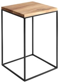 OnaDnes -20% Nordic Design Dubový odkládací stolek Moreno 30 x 30 cm s černou podnoží