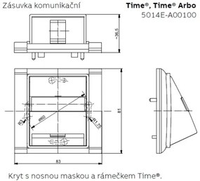 ABB Element,Time kryt datové zásuvky bílá/ledová bílá 5014E-A00100 01