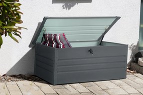 Kovový zahradní úložný box BestBerg ZBK-600A / 600 l / 165 x 70 x 62 cm / šedá