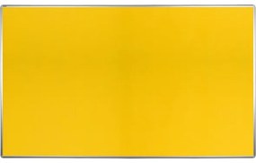 Textilní nástěnka ekoTAB v hliníkovém rámu, 2000 x 1200 mm, žlutá