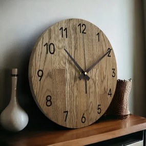 Minimalistické dubové nástěnné hodiny, tichý quartzový pohon, moderní dekorace I SENTOP MAS002-akcia20
