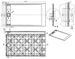 BPS-koupelny Obdélníková akrylátová sprchová vanička HYD-OSV-DEKO 140x80 černá