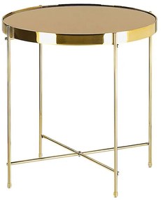 Odkládací stolek zlatý ⌀ 40 cm LUCEA Beliani