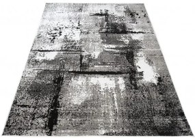 Kusový koberec moderní MAYA Q541D šedý bílý černý Rozměr: 80x150 cm