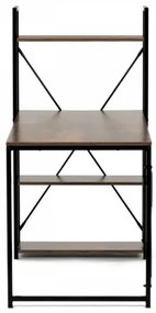 Pracovní stůl s regálem MDF dekor staré dřevo černý kov GD-520 OLW