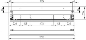 Mereo Mereo, Aira, koupelnová skříňka s umyvadlem z litého mramoru 121 cm, bílá, dub, šedá, CN743M