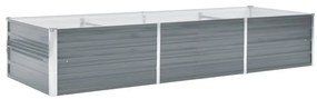 vidaXL Vyvýšený záhon pozinkovaná ocel 240 x 80 x 45 cm šedý