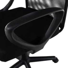 Dětská židle MILO - plast, síťovina, černá