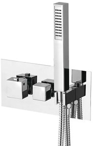 Sapho, LATUS podomítková sprchová termostatická baterie včetně ruční sprchy, 2 výstupy, chrom, 1102-45