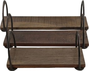 3ks dekorační dřevěný podnos s uchy Grimaud Unit - 43*13*13 cm