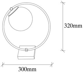 Stolní lampa Dolunay černá/bílá