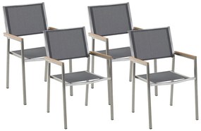 Set 4 ks zahradních židlí Giggles (šedá). 1079143