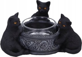 Kot Familiar Trio Cat Tea Light Holder figurka od firmy Nemesis Now z Anglie