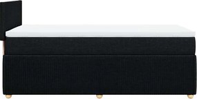 Box spring postel s matrací černá 100 x 200 cm textil 3289662