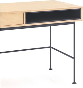 Pracovní stůl s deskou v dubovém dekoru 60x120 cm Yoko – Teulat