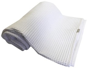Vaflová deka letní / přehoz - Bílá (White) - 150x200cm