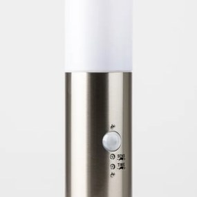 Brilagi - Venkovní lampa se senzorem NOVA 1xE27/15W/230V 40 cm IP44 matný chrom