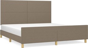 Rám postele bez matrace taupe 180 x 200 cm textil 3124915