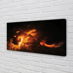 Obrazy na plátně ohnivý drak 120x60 cm