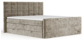 Světle hnědá boxspring postel s úložným prostorem 180x200 cm Ava – Maison de Rêve