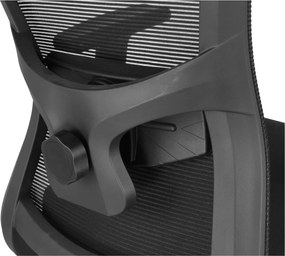 Ergonomická kancelářská židle ERGODO FAGER - černá síťovina / nosnost 150 kg