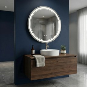 Tutumi Zrcadlo ⌀60 cm s vyhříváním a regulovatelným LED osvětlením HOM-00203