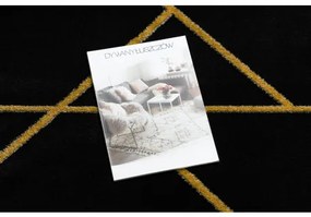 Dywany Luszczow Kusový koberec kulatý EMERALD EXCLUSIVE 1012 mramor, geometrický černý / zlato Rozměr koberce: 120 cm KRUH