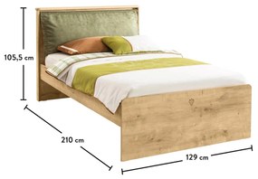Čilek Studentská postel 120x200 cm Mocha