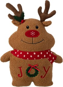 Hnědý vánoční polštář veselý Sob Christmas Joy – 36*11*48 cm