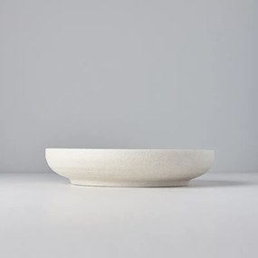 Made in Japan (MIJ) Recycled White Sand Talíř, Vysoký Okraj, 22 cm
