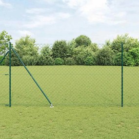 Řetězová plotová konstrukce s hroty 10 x 1,6 m Zelená Síťovina 3351161