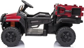 LEAN CARS Bateriové autíčko BDM0926 LED MP3 dálkové červené