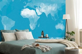 Samolepící tapeta mapa světa v polygonálním stylu - 225x150 cm