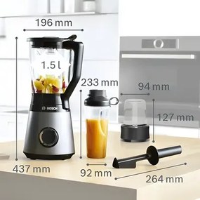 BOSCH MMB6177S VitaPower stříbrná / Stolní mixér / Serie 4