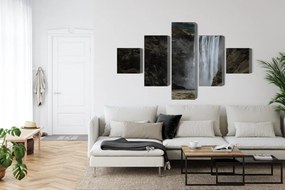 Vícedílný obraz Majestátní Vodopád Skógafoss Nedostatek Nedostatek Přírodní plátno 250x150
