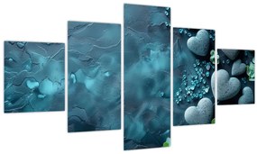Obraz - Kameny tvaru srdce (125x70 cm)