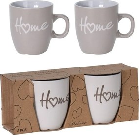 Šálky na kávu Home – béžové 2 × 150 ml