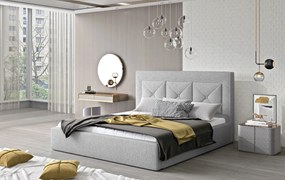 Eltap Čalouněná postel Cloe s úložným prostorem Materiál a barva potahu: Grande 81 - šedá, Rozměry (cm): 140x200