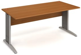 Stůl pracovní rovný 180 cm - Hobis Cross CS 1800 Dekor stolové desky: třešeň, Dekor lamino podnože: třešeň, Barva nohou: Stříbrná