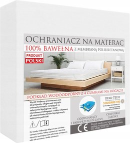 Chránič Na Matrace 170x200 Voděodolná Podložka 100% Bavlna Jersey