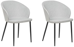 Sada 2 jídelních židlí světle šedé MASON Beliani